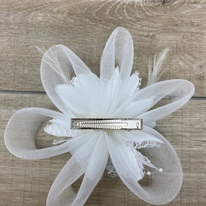 White Feather Fascinator - Etsy