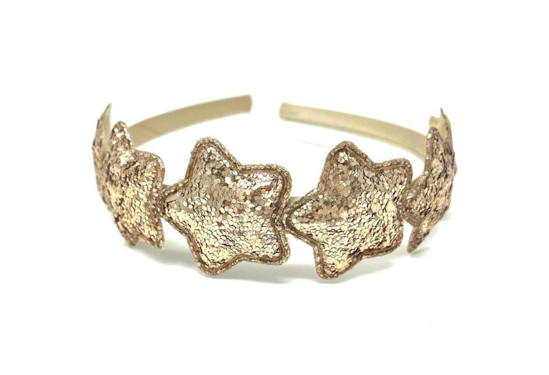 Gold Star Headband Glitter Star Christmas Hairband - Etsy
