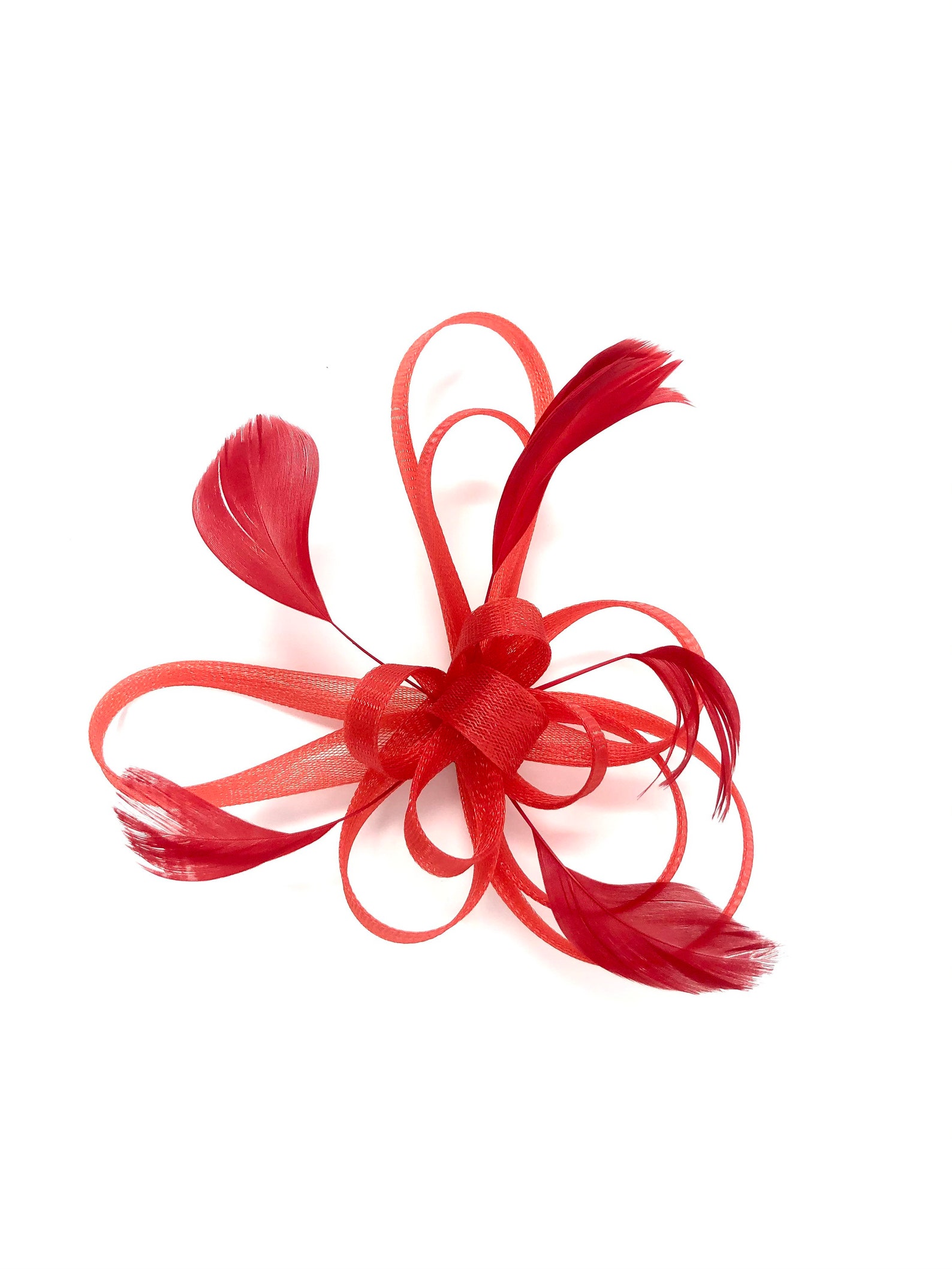 Red Feather Fascinator - Etsy