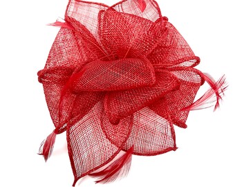 Burgundy Dark Red Feather Fascinator | Etsy