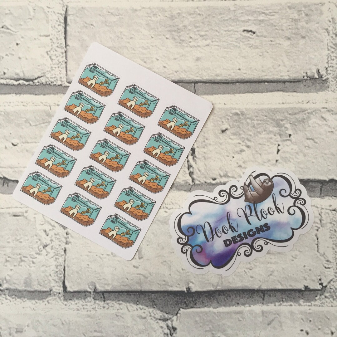 Fish Tank Stickers for Various Planners, Happy Planner, Bullet Journal ...