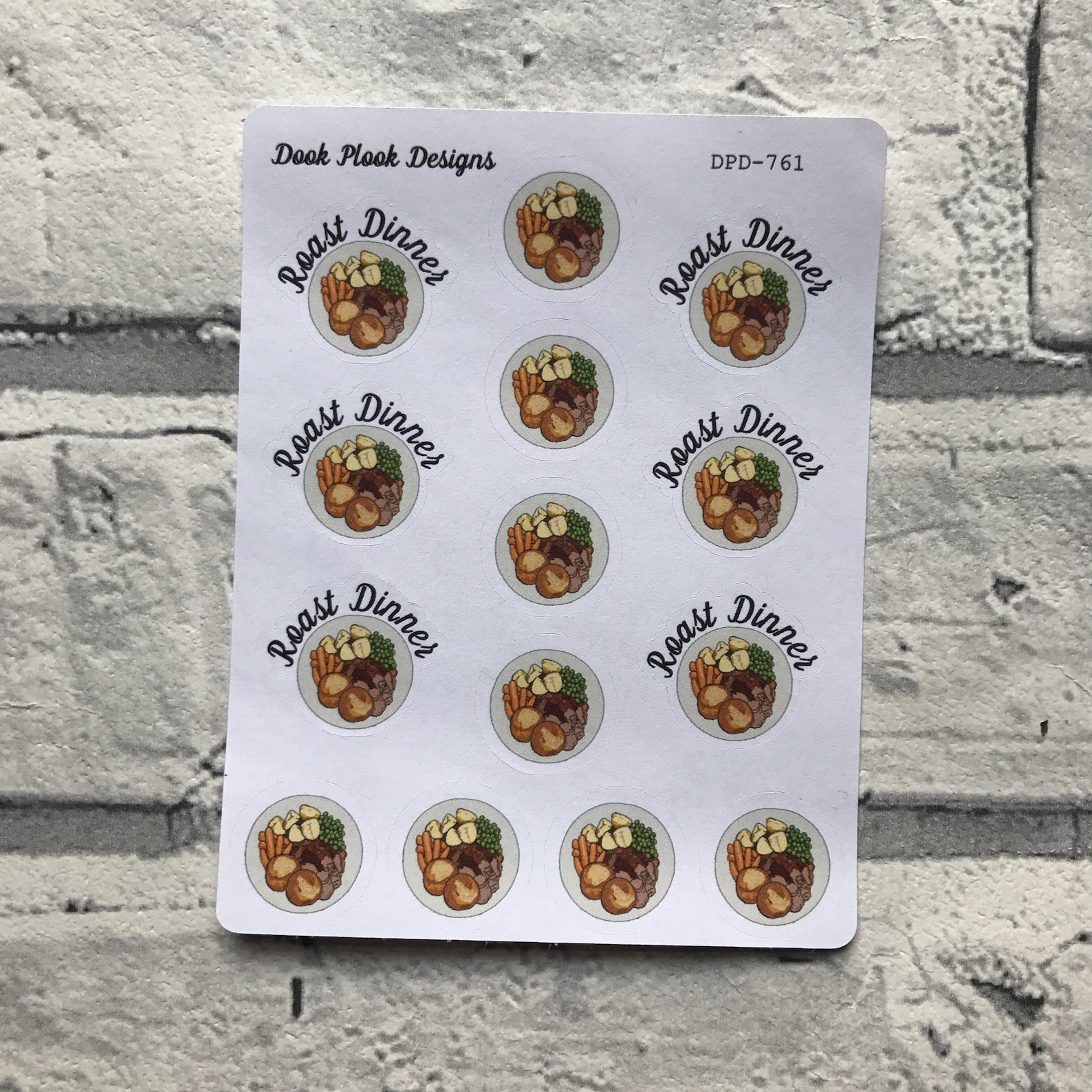 Roast Dinner Stickers for Various Planners Happy Planner - Etsy