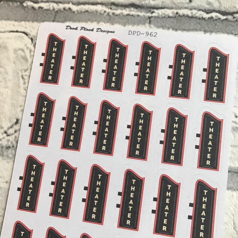 Theatre stickers for various planners Happy Planner Passion | Etsy