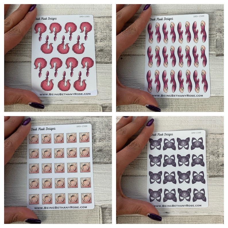 Sex Bdsm Intimate Stickers For Various Planners Etsy