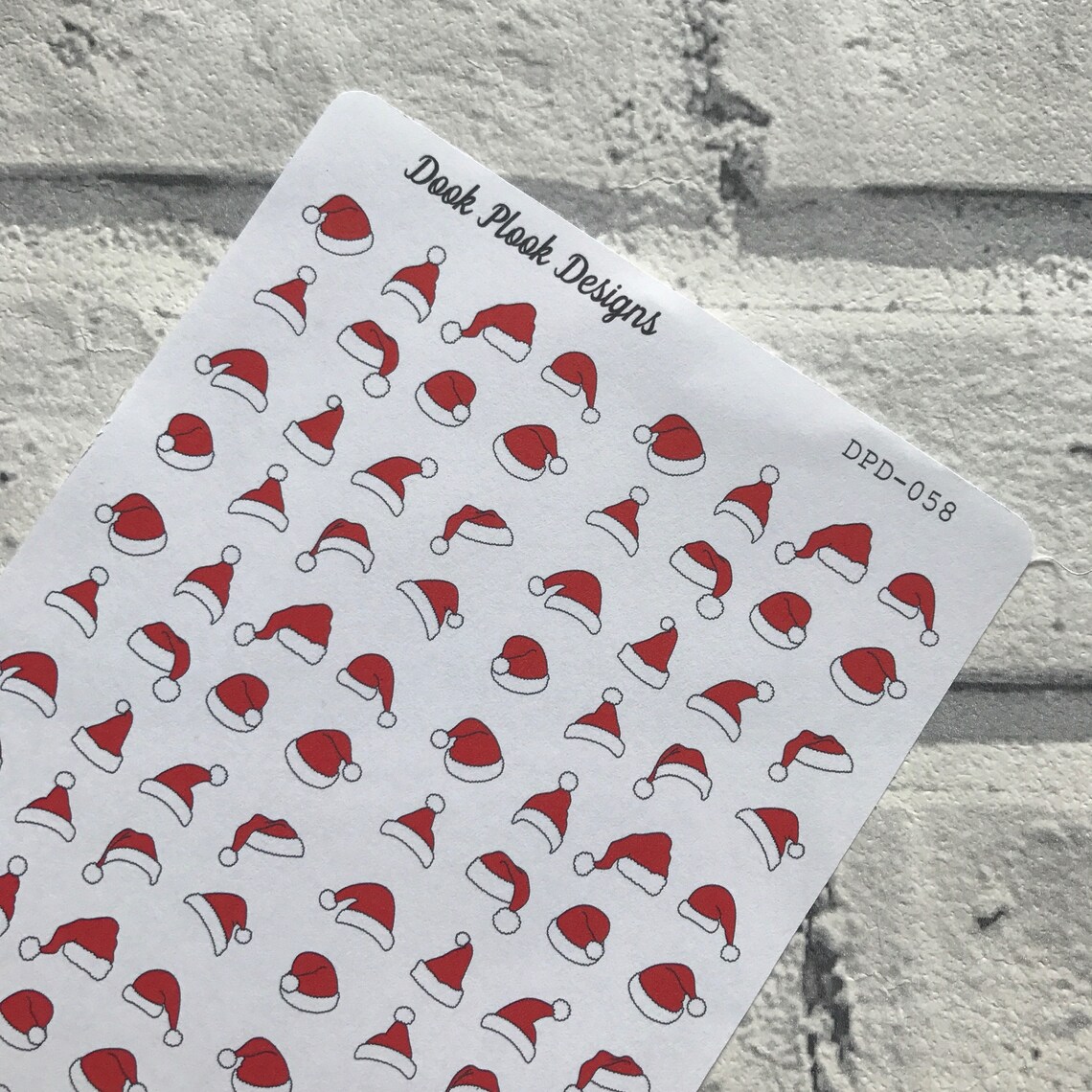 Small santa hat stickers for various planners Happy Planner | Etsy
