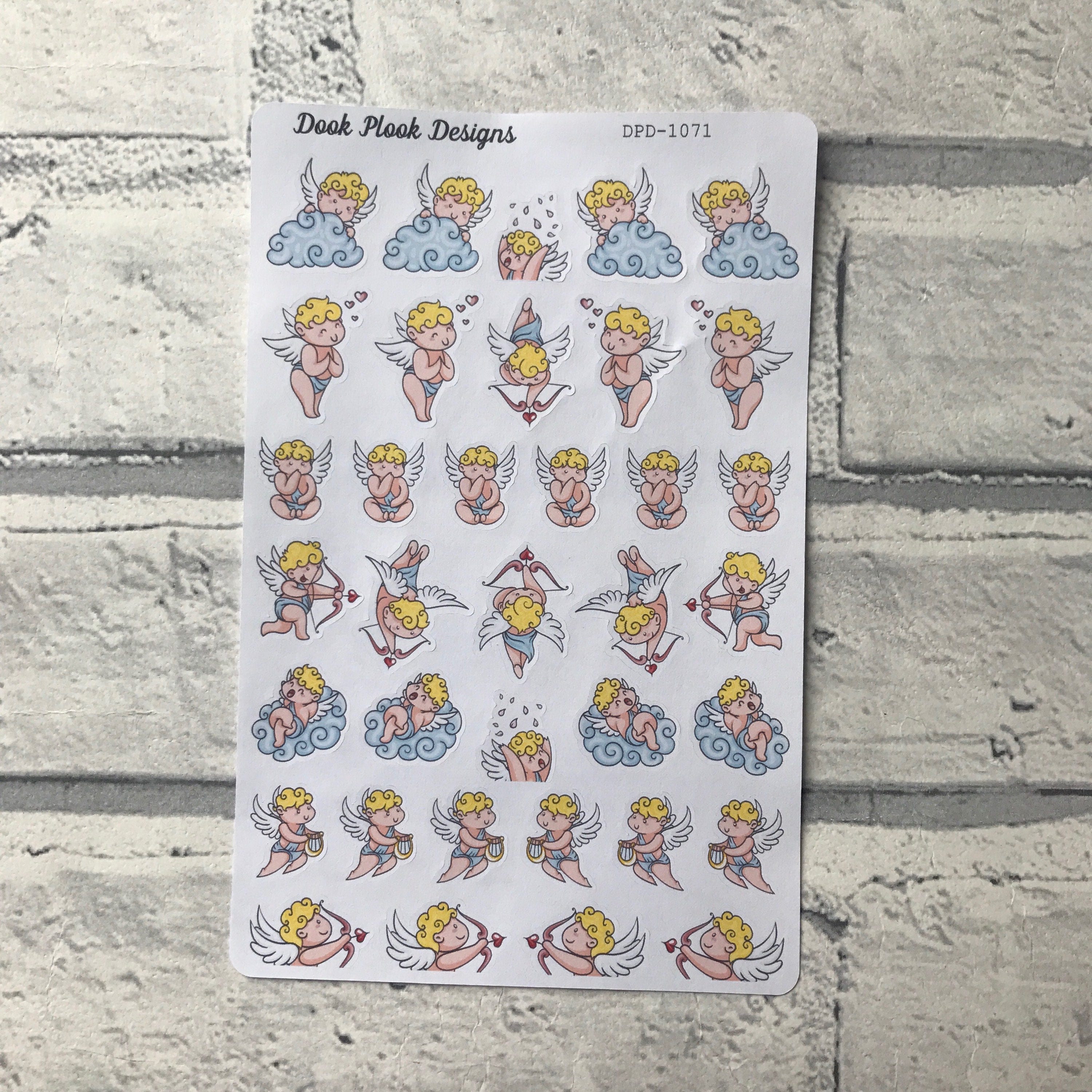Cute Cupid Stickers for Various Planners Hobonichi - Etsy