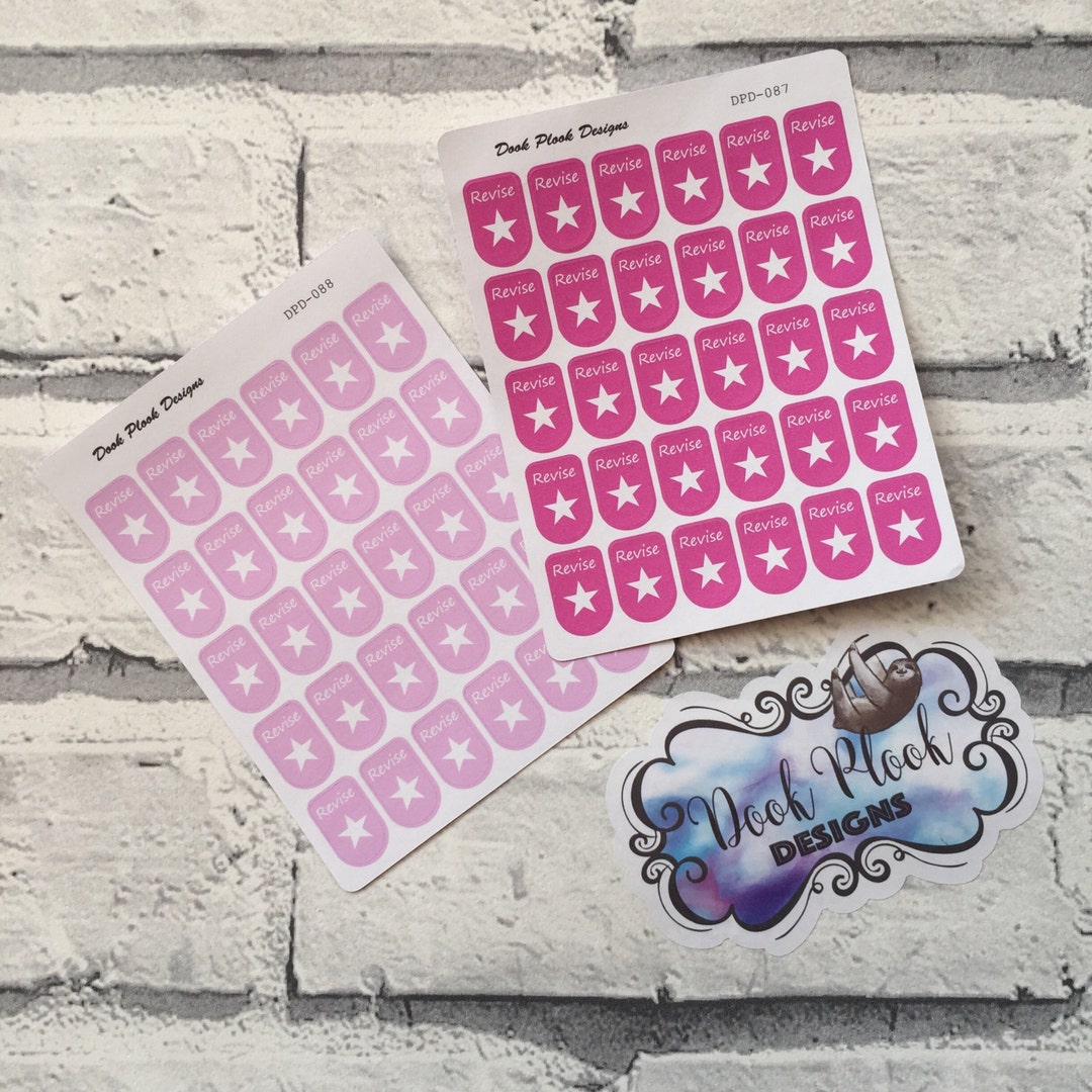 Revise Stickers for Various Planners, Kikki K, Travellers Notebook Etc ...