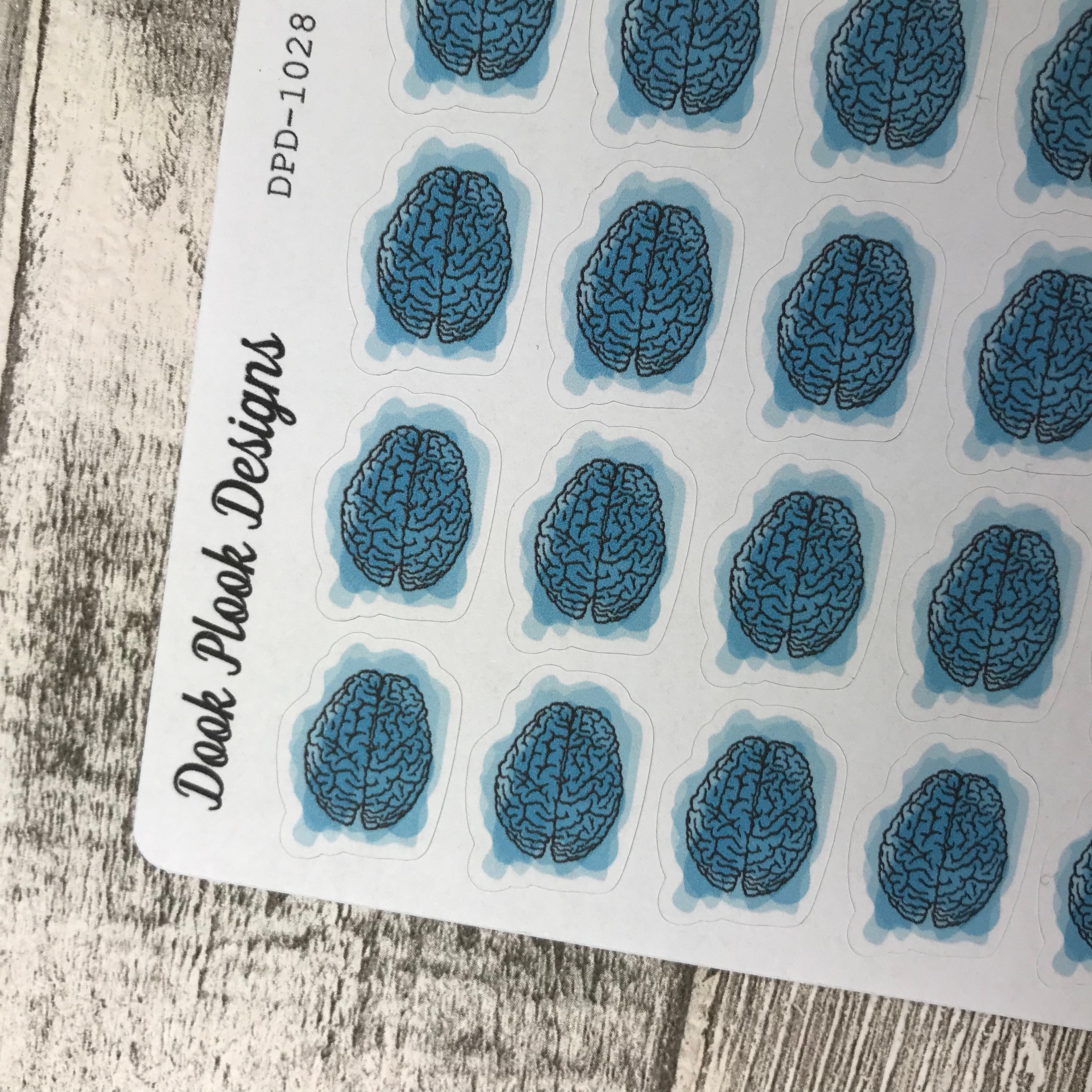 Anatomy Stickers (brain Heart Ribs) Stickers for Erin Condren, Plum ...