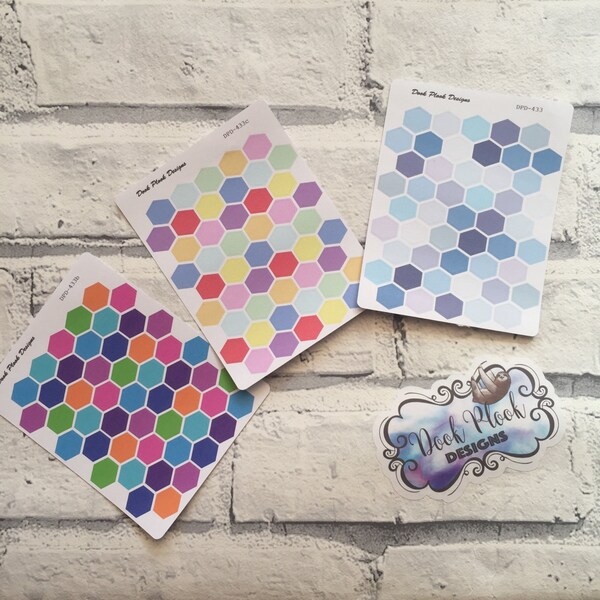 Hexagon Stickers - Etsy