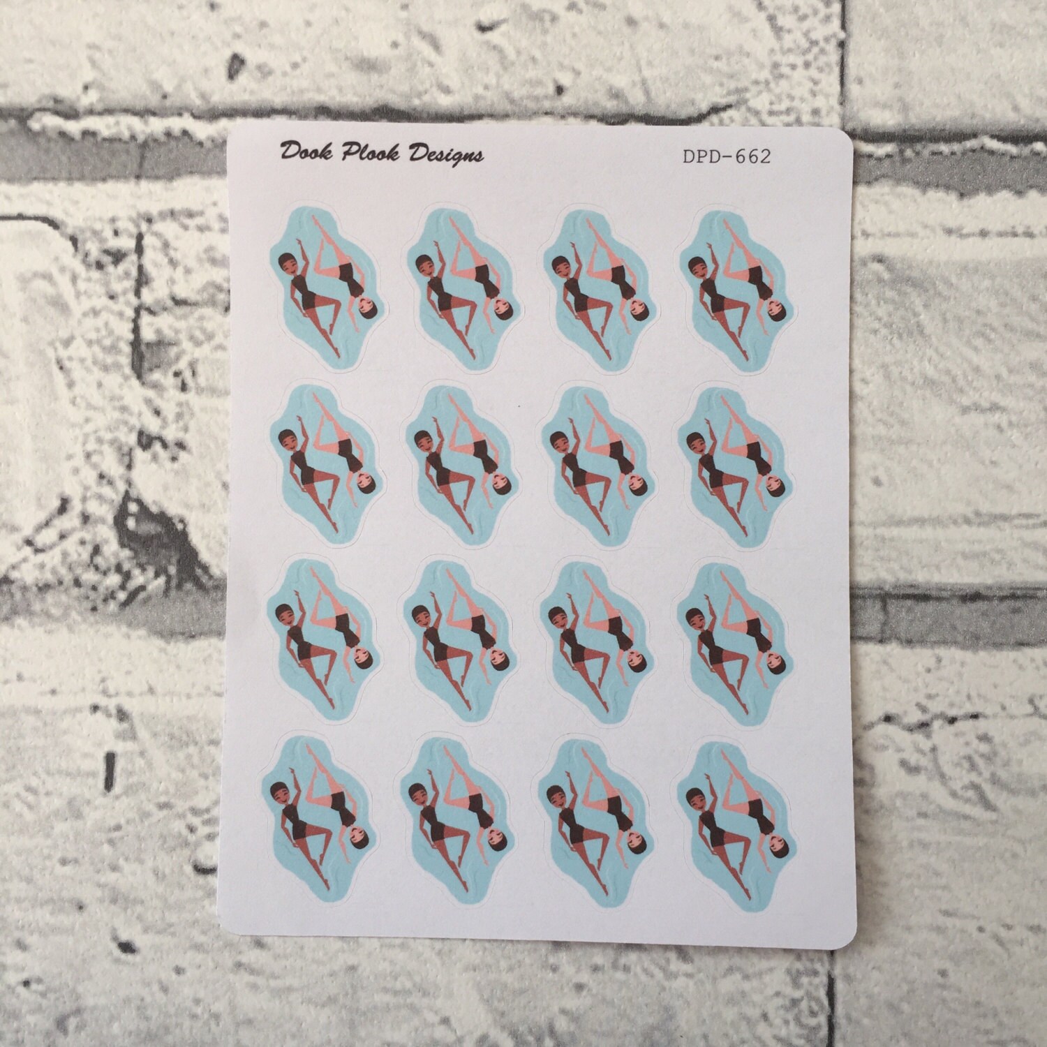 Synchronised Swimming Stickers for Various Planners, Happy Planner ...