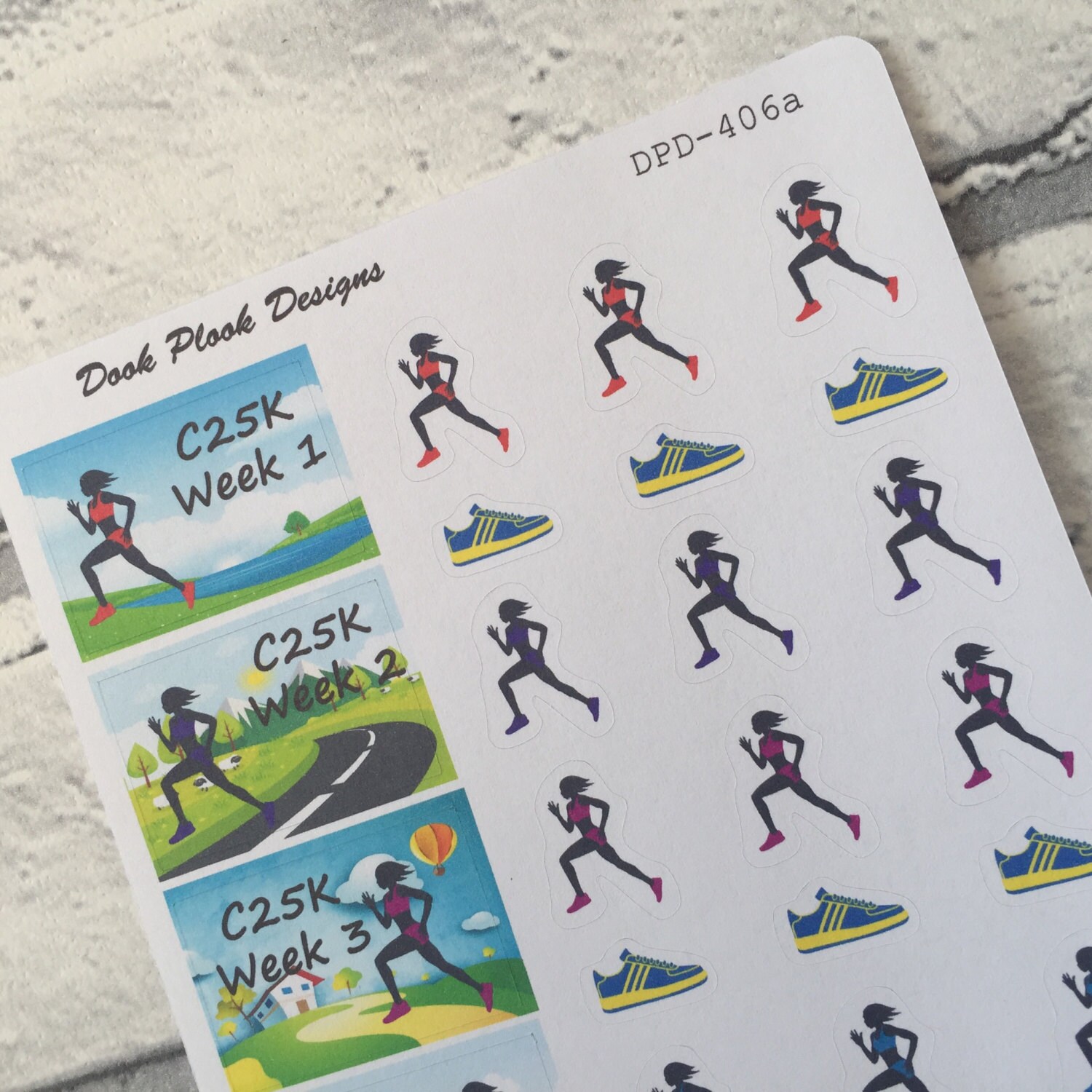 Couch to 5k C25K Stickers for Various Planners Happy | Etsy