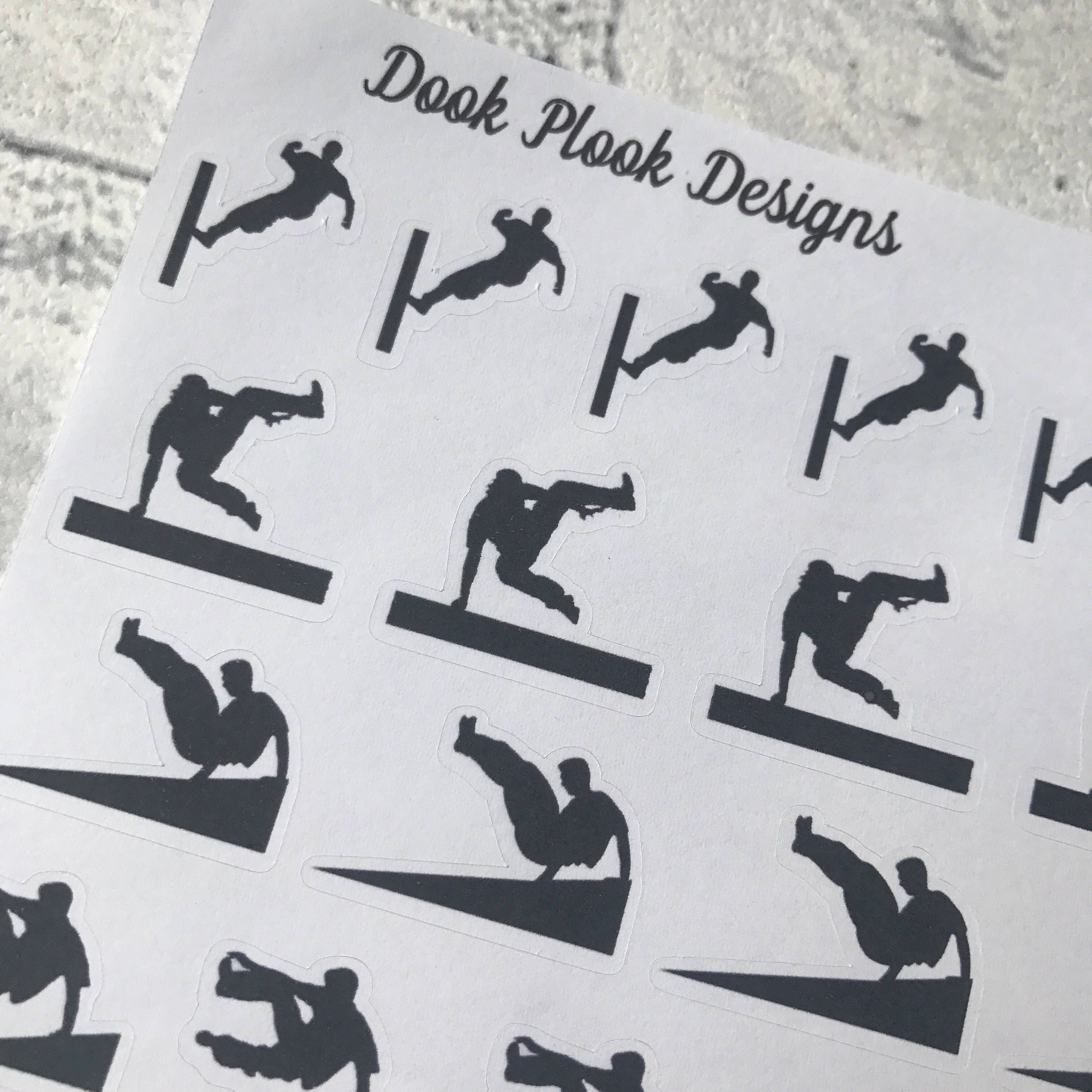 Parkour Stickers for Various Planners Happy Planner Passion - Etsy