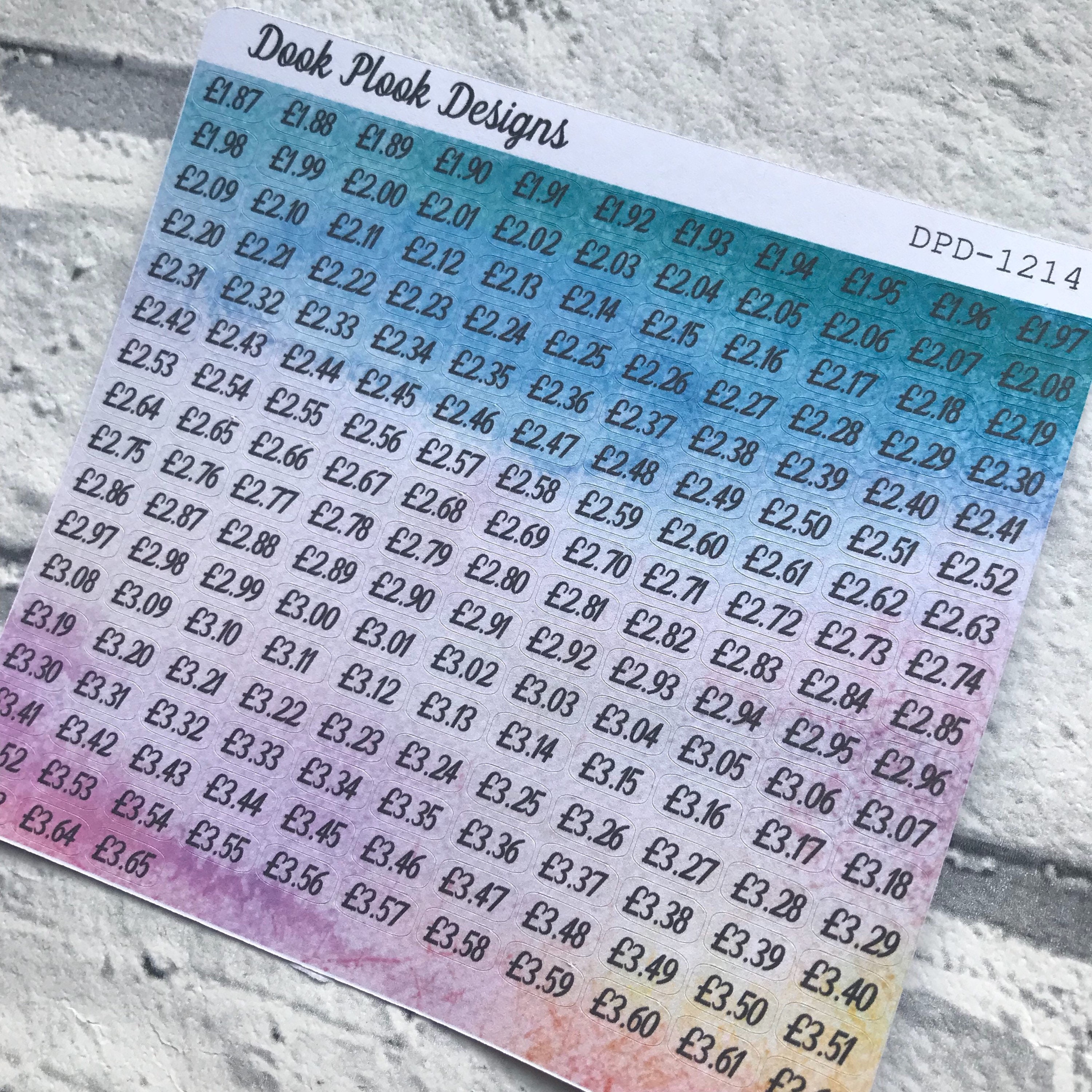 365 day money challenge stickers for various planners | Etsy