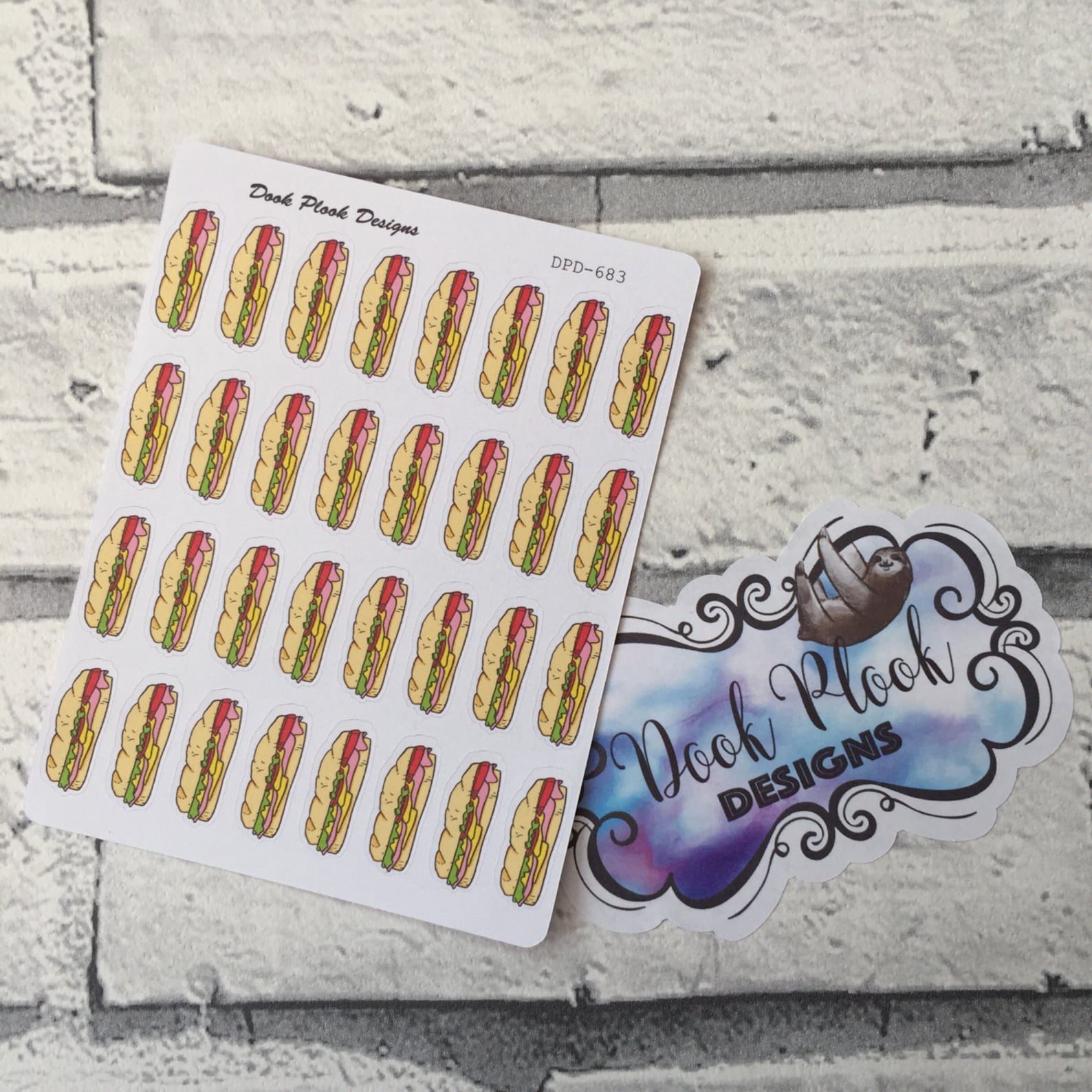 Subway Sandwich Stickers for Various Planners Happy Planner - Etsy UK