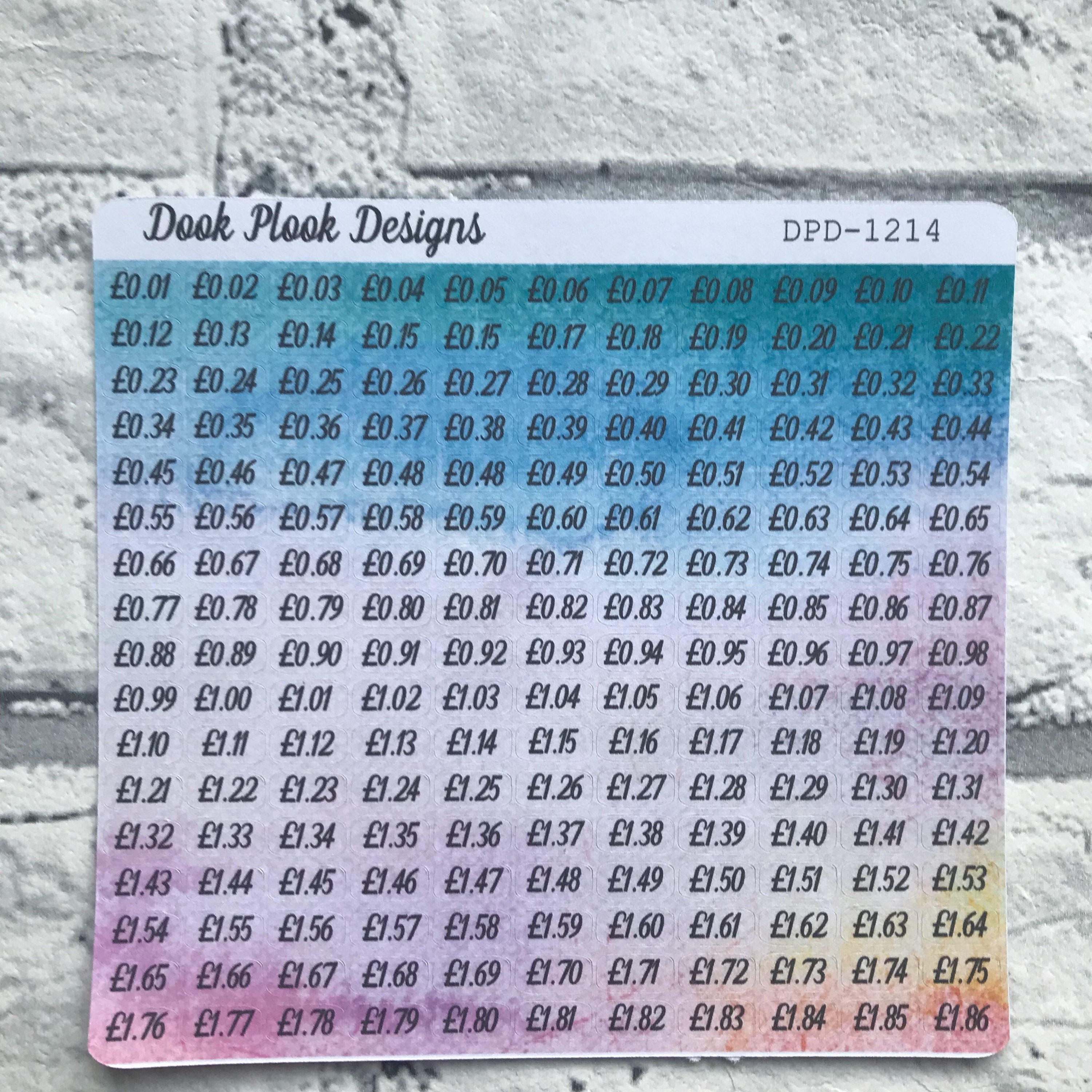 365 day money challenge stickers for various planners | Etsy