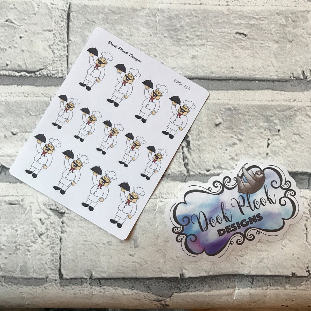 Chef Stickers for Various Planners, Happy Planner, Passion Planner Etc ...