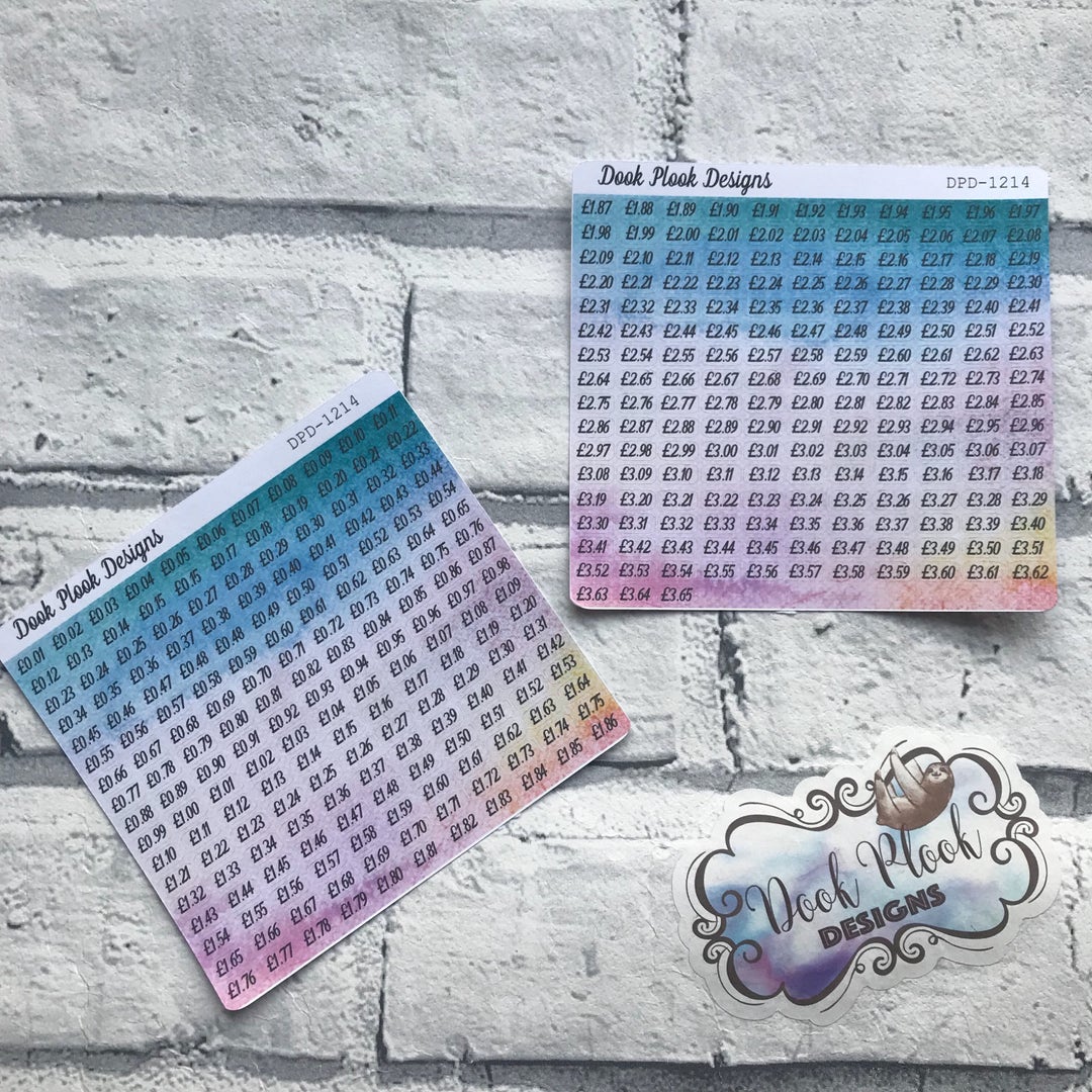 365 Day Money Challenge Stickers for Various Planners, Filofax, Bullet ...