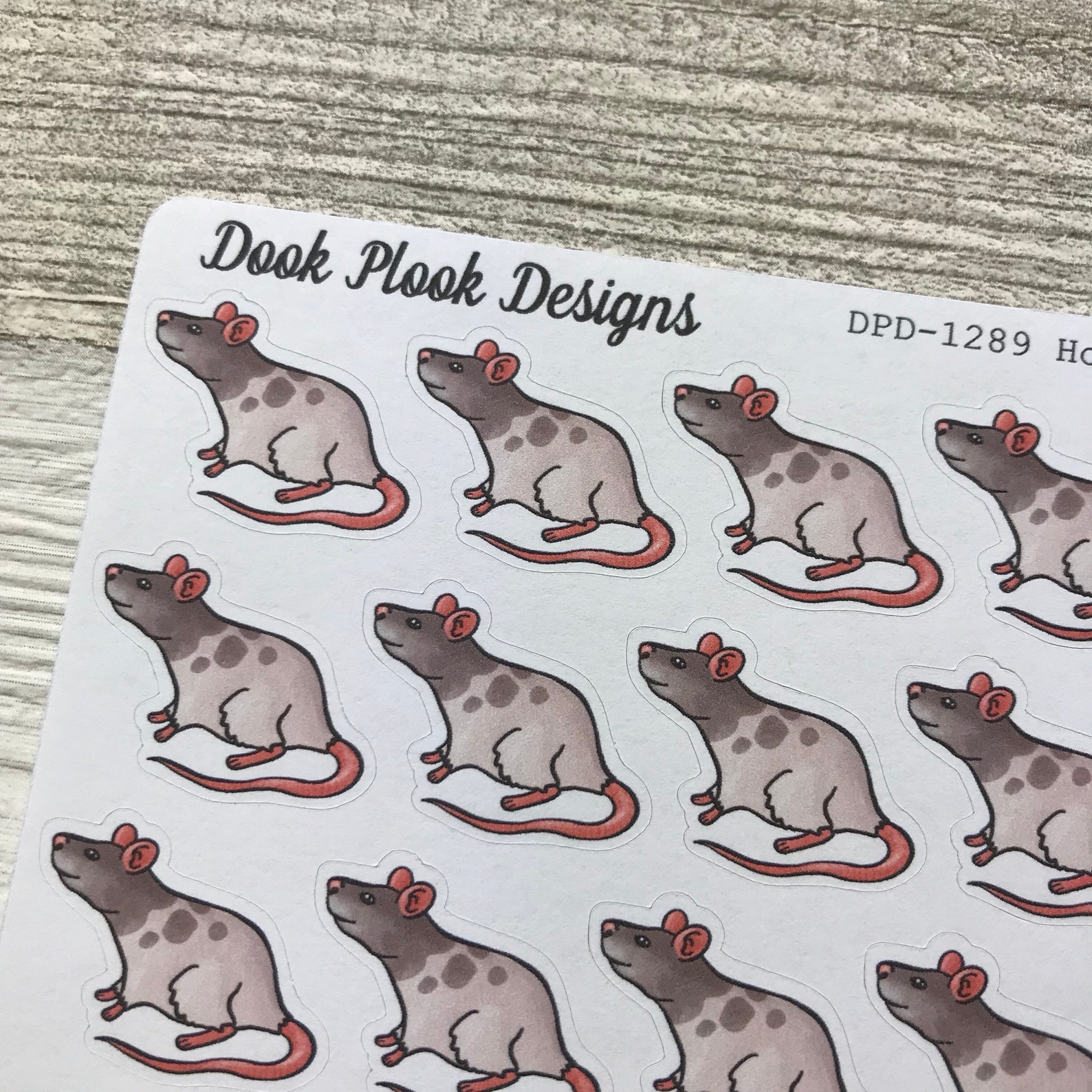 Realistic Rat white Black Hooded Stickers for Various | Etsy