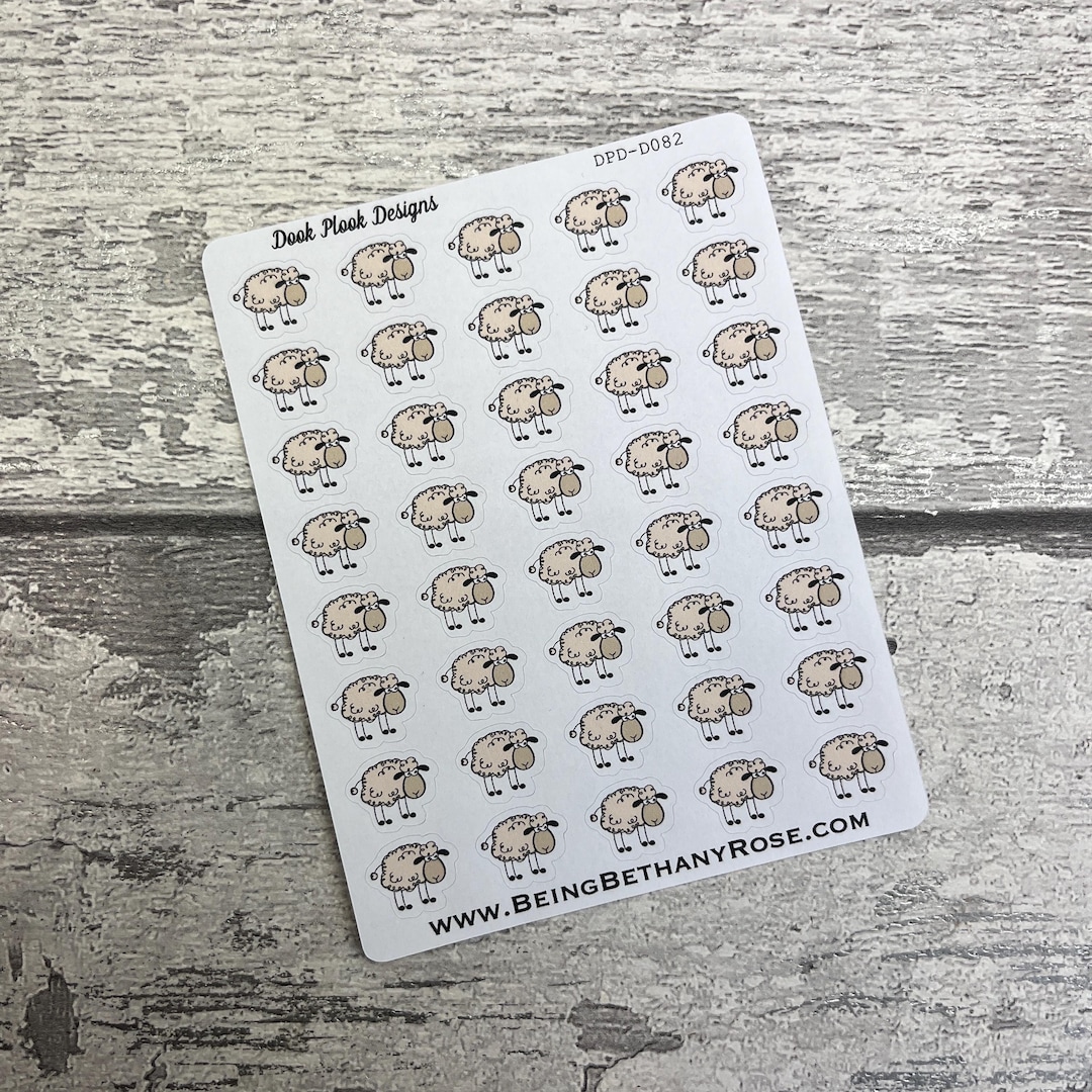 Tiny Sheep Stickers Stickers (dinkies) for Planners, Various Planners ...