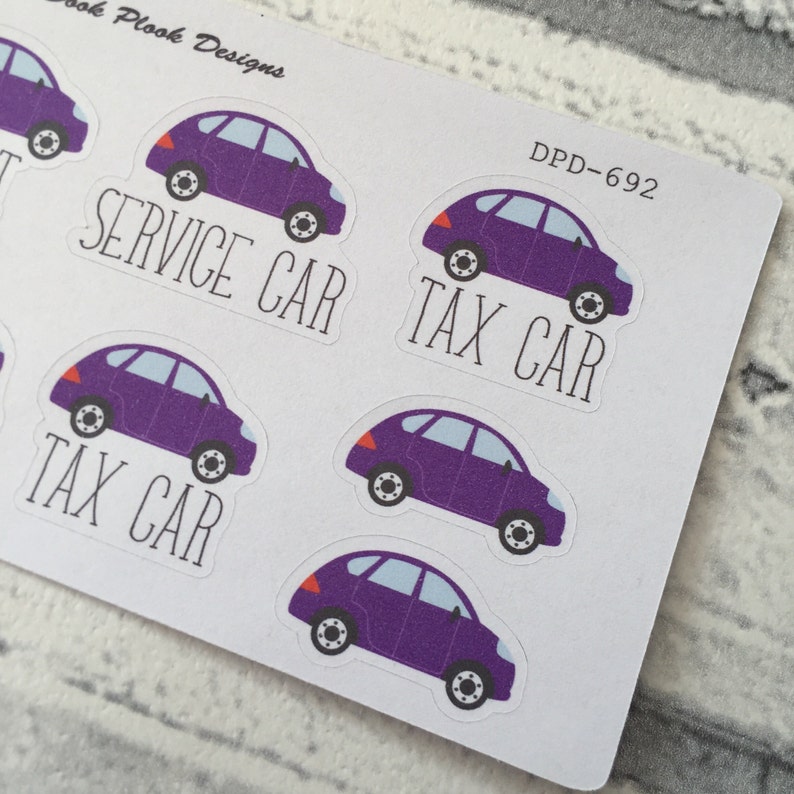 Car Service/mot/insurance Stickers for Various Planners Kikki - Etsy