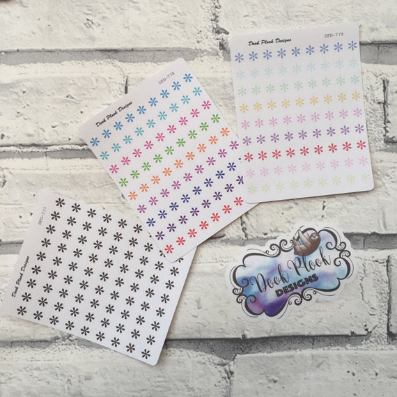 Asterisk/star Dot Stickers for Various Planners Hobonichi | Etsy