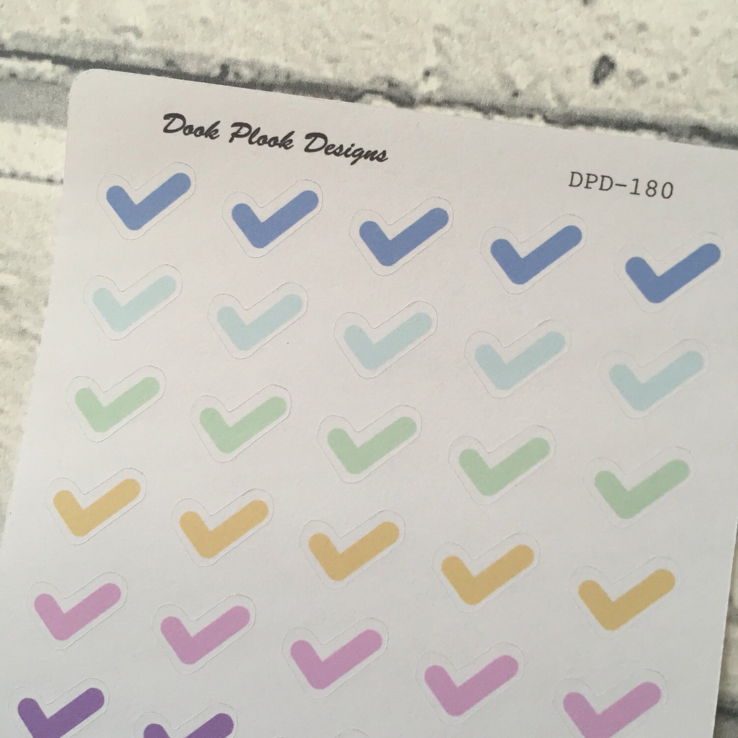 Tick / Check Mark Stickers for Erin Condren, Plum Paper, Filofax, Kikki ...