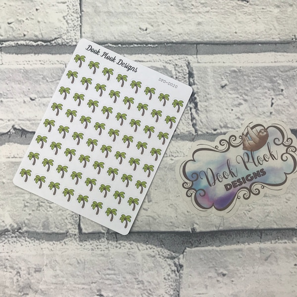 Tiny Palm Tree Stickers - Etsy