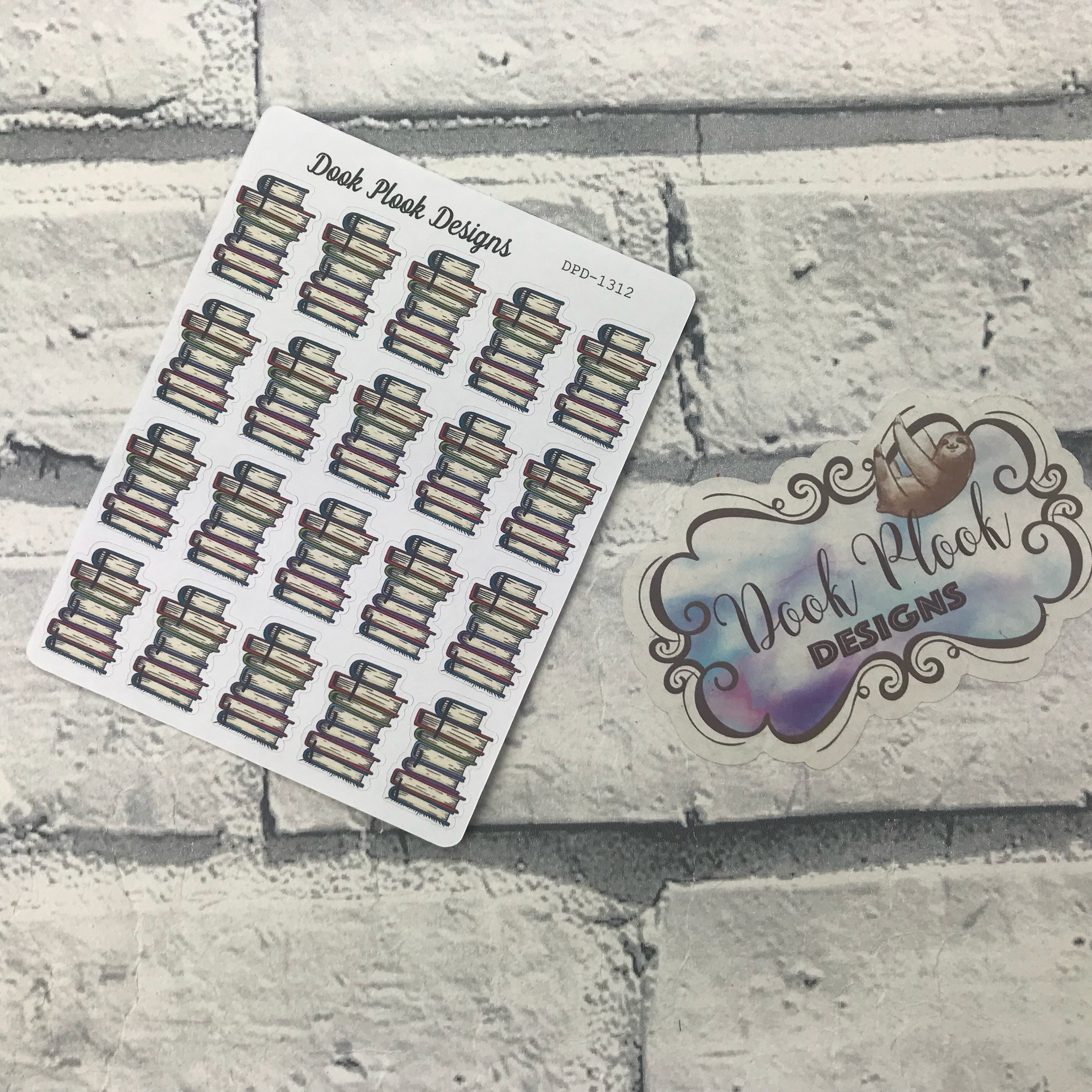 Book Stack Stickers for Various Planners Happy Planner - Etsy