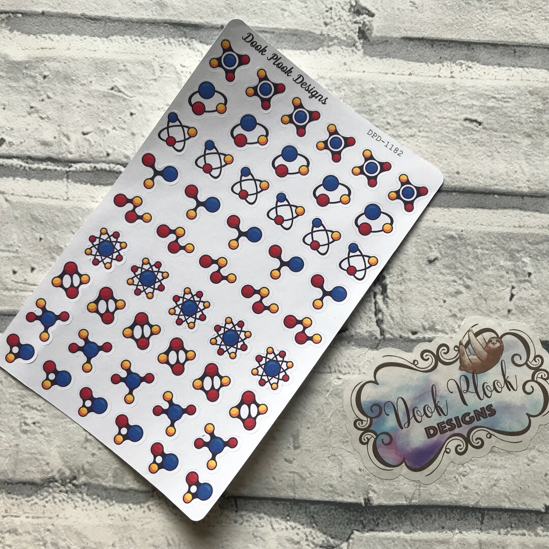 Science Atom Stickers for Various Planners, Kikki K, Travellers ...