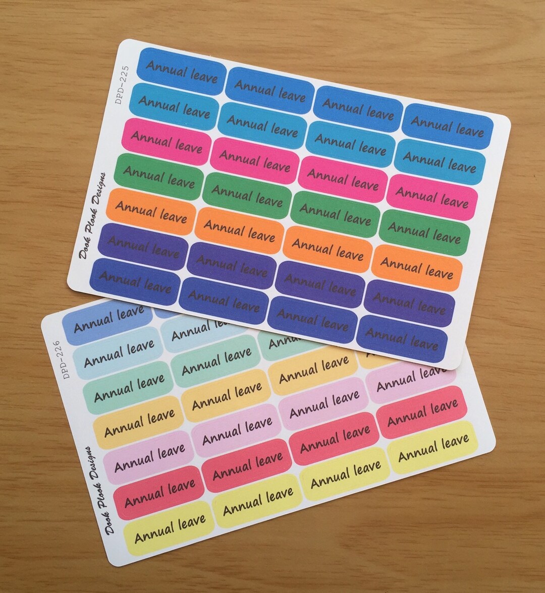 Annual Leave Stickers for Erin Condren, Plum Paper, Filofax, Kikki K ...