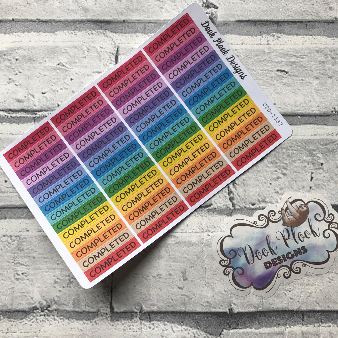 Thin Completed Stickers for Various Planners, Hobonichi, Passion ...