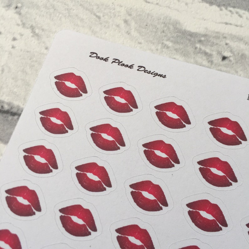 Kissy Lips Stickers for Erin Condren, Plum Paper, Filofax, Kikki K ...
