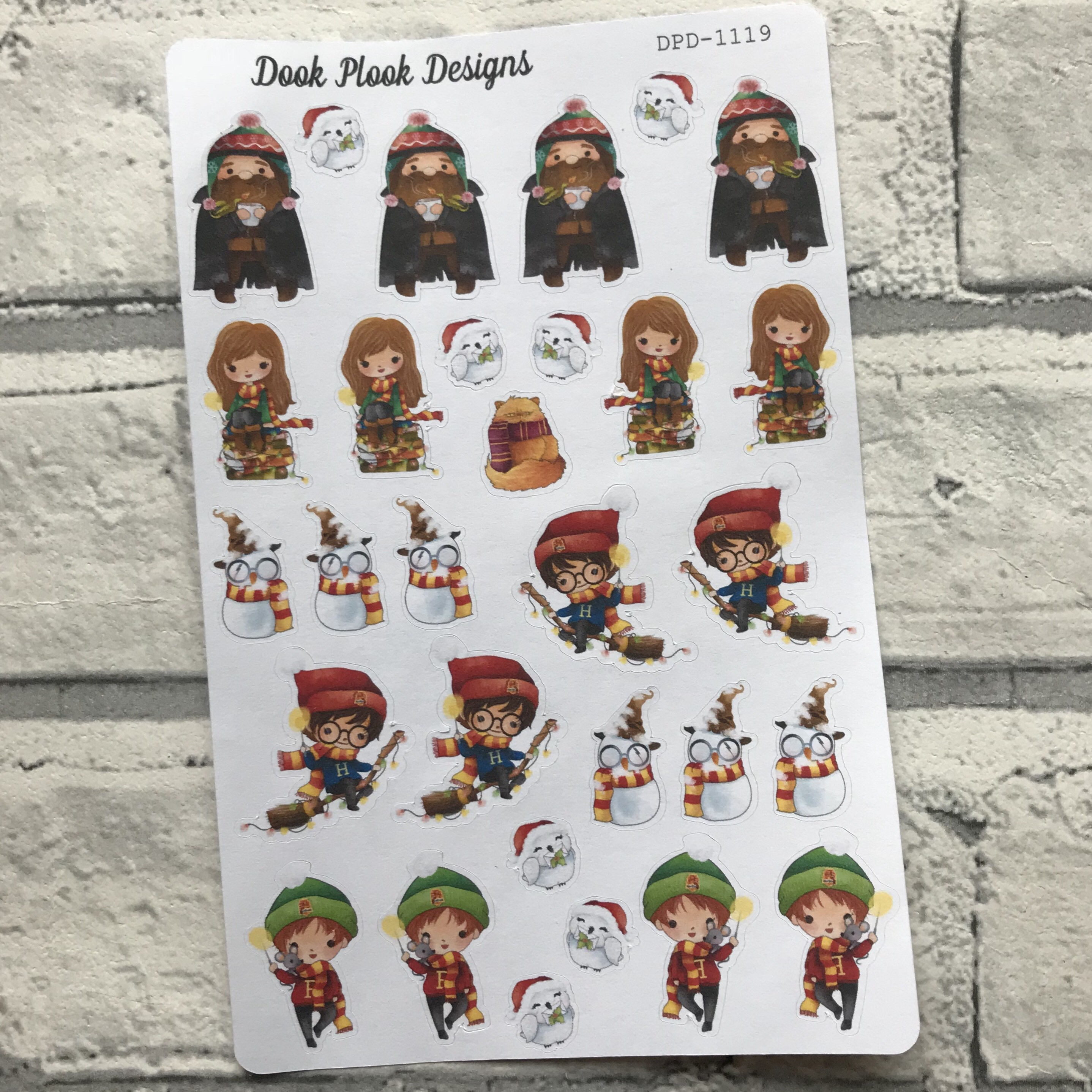 Wizard character stickers for various planners Happy Planner | Etsy