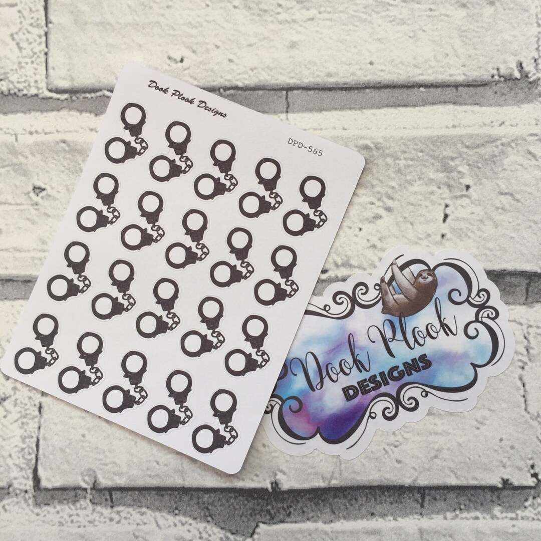 Handcuff Stickers for Erin Condren, Plum Paper, Filofax, Kikki K ...