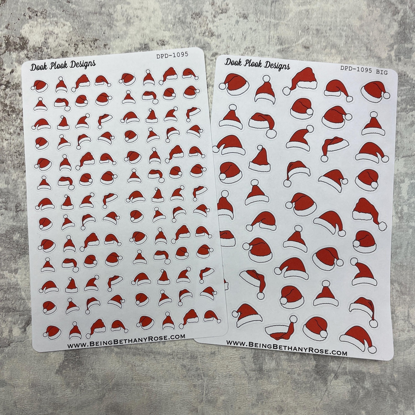 Small Santa Hat Stickers for Various Planners, Happy Planner ...