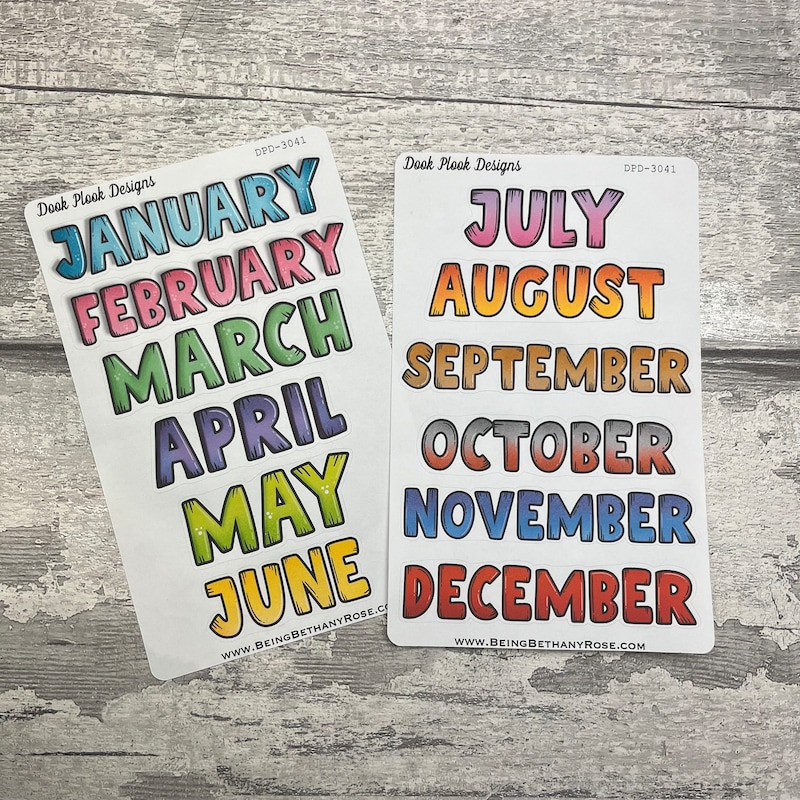 Month Scrapbook Titles - Etsy UK