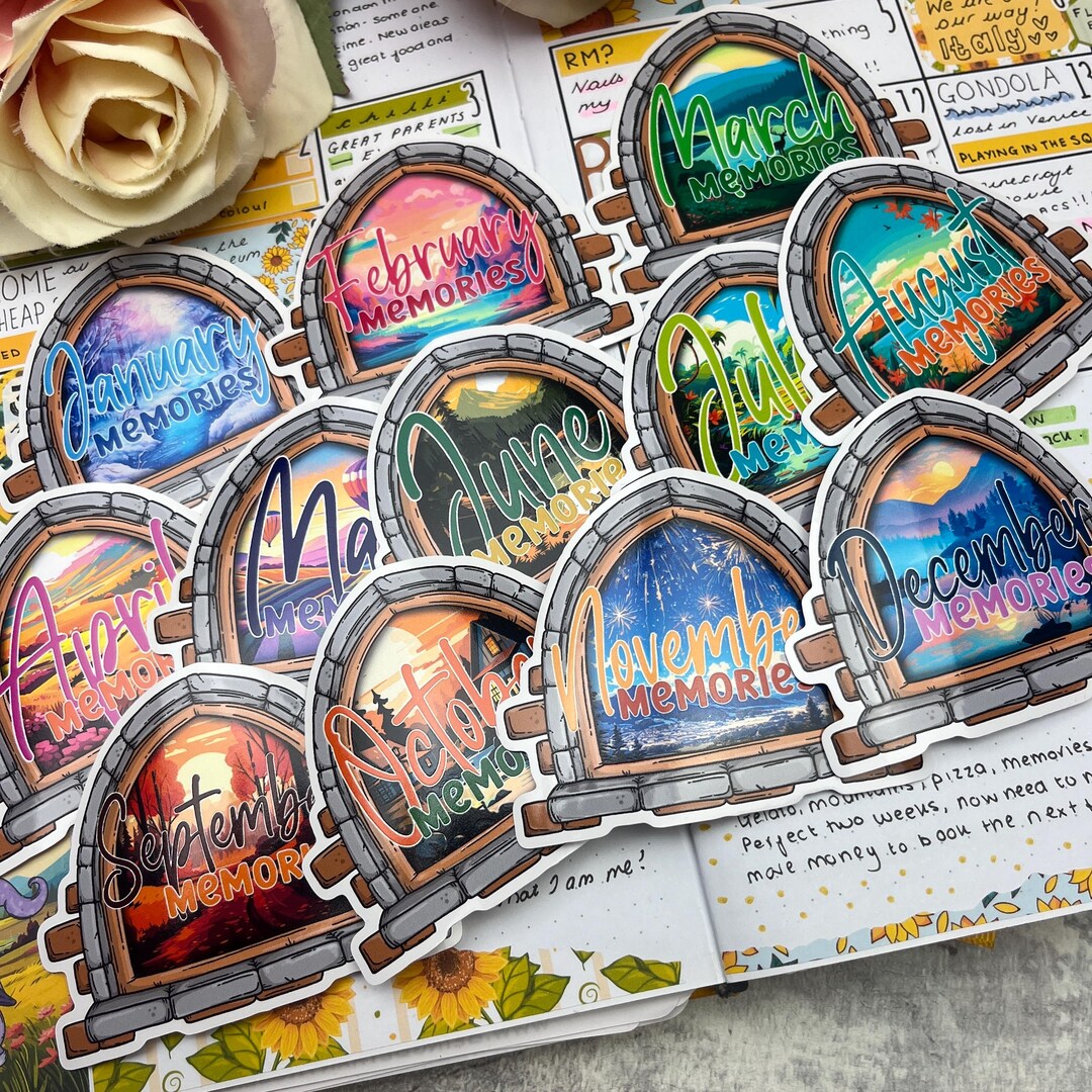 Month Stickers - Memory Planning Vinyl Stcikers (0148) - Etsy