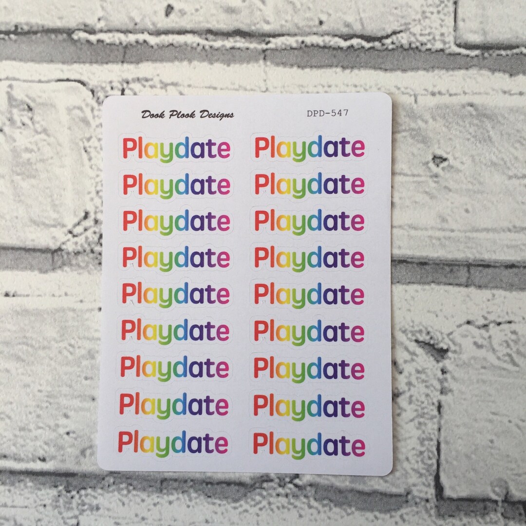Playdate Stickers for Various Planners, Kikki K, Travellers Notebook ...