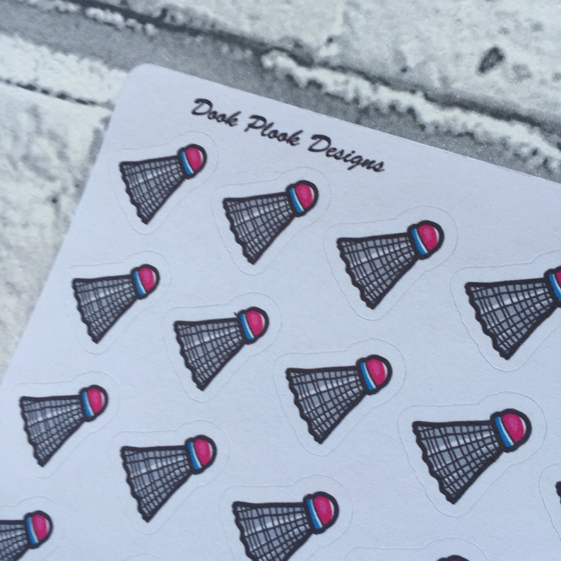Badminton Shuttlecock Stickers for Various Planners Happy | Etsy UK