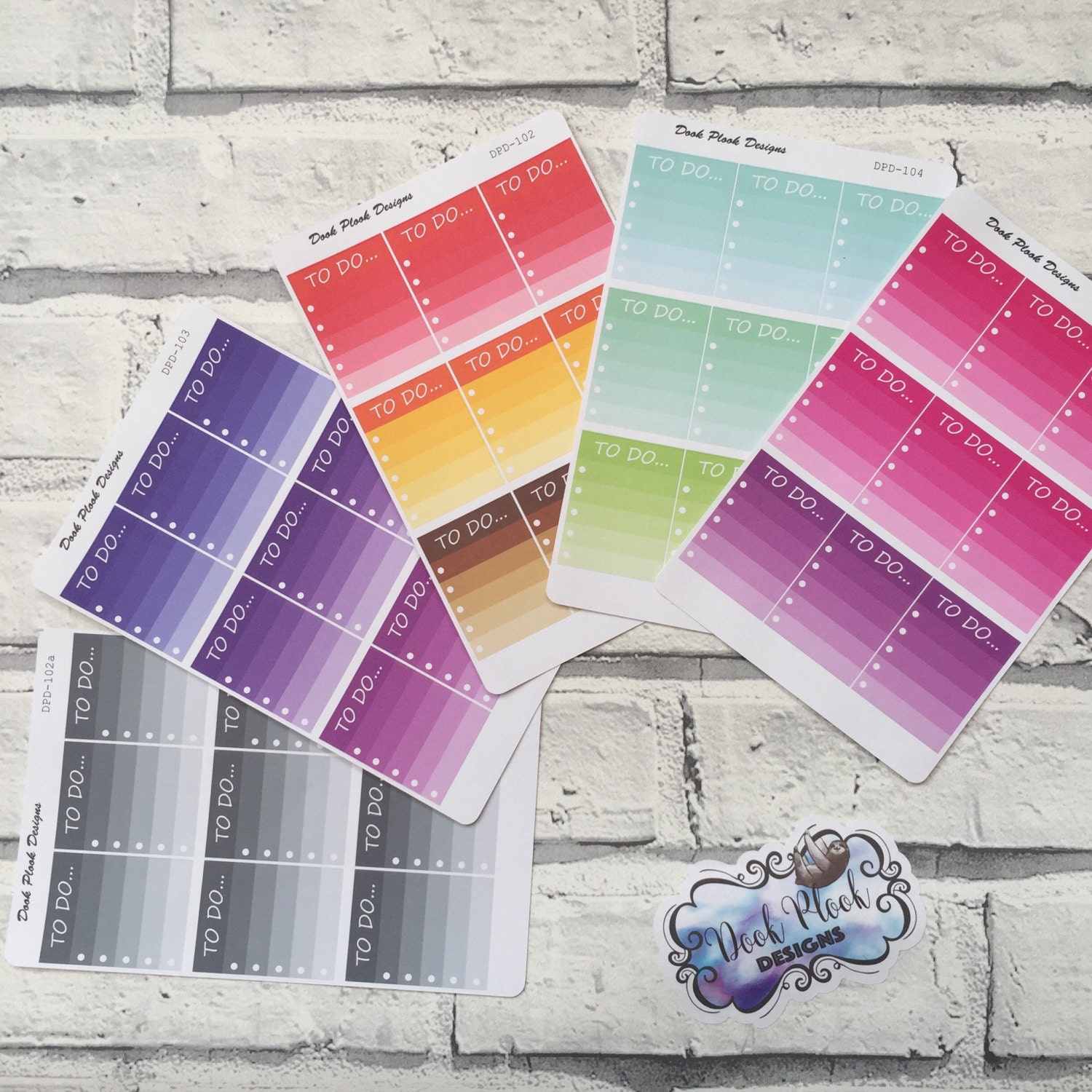 To Do Boxes (ombre Colours) for Various Planners, Hobonichi, Passion ...