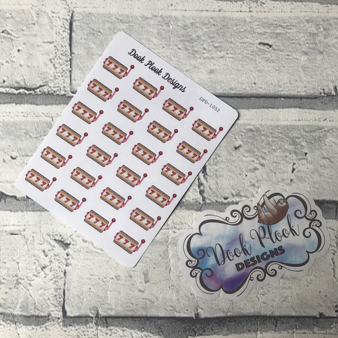 Lucky 7 / Slot Machine Sticker Stickers for Various Planners, Happy ...