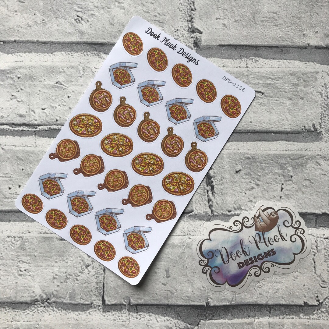 Pizza Party Stickers for Various Planners, Happy Planner, Passion ...
