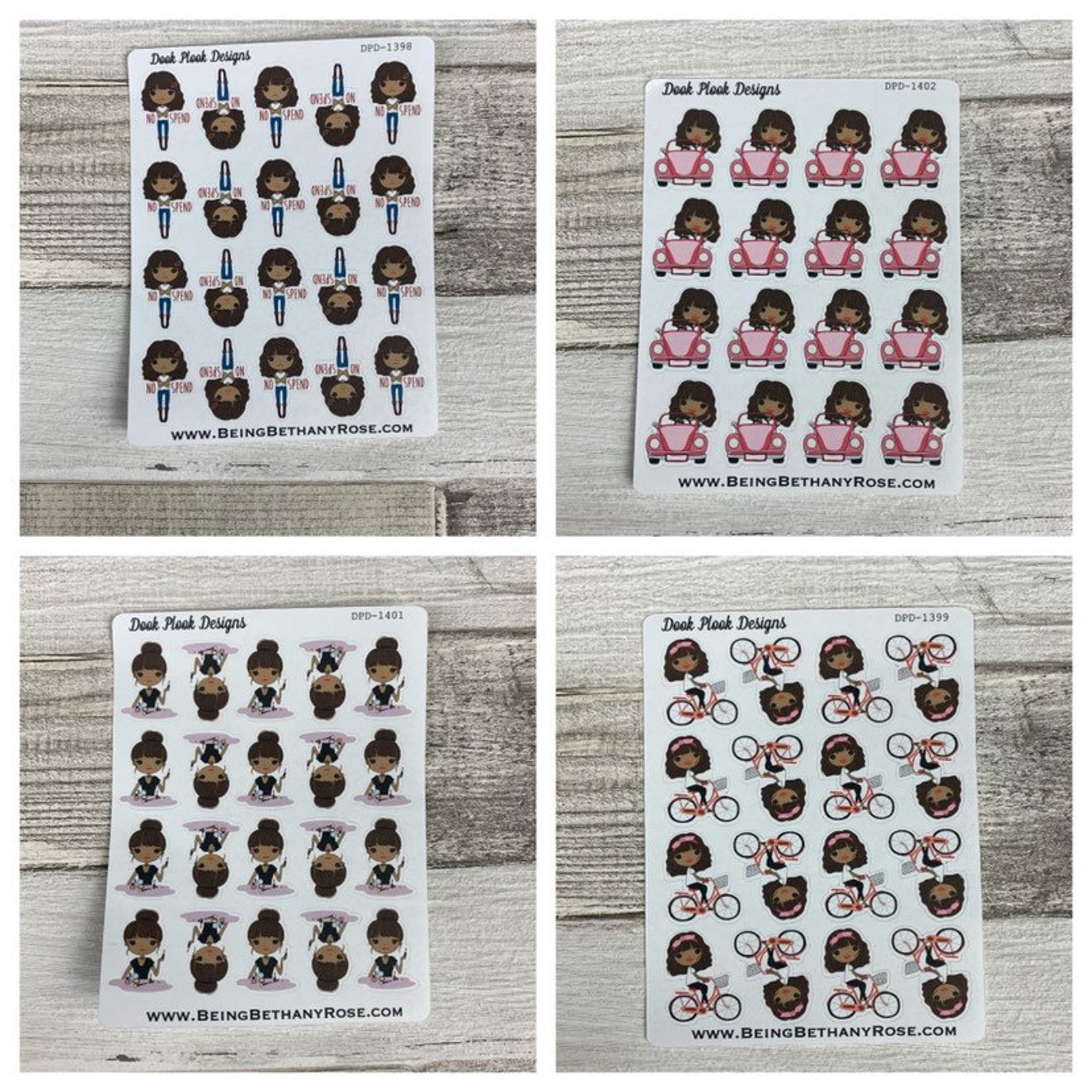 WOC Character Stickers for Planners (DPD1397-1411) - Etsy UK