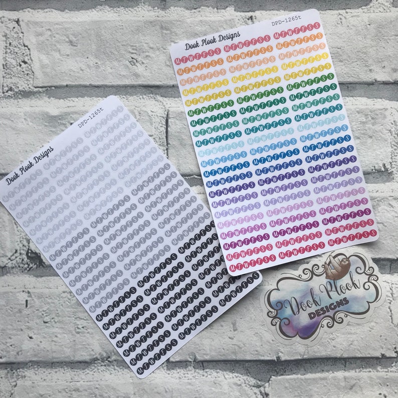Weekly Habit Tracking Stickers for Various Planners - Etsy