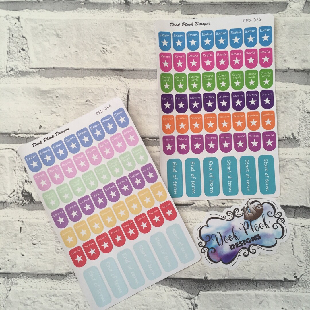 Back to University (UK) Stickers for Various Planners, Kikki K ...