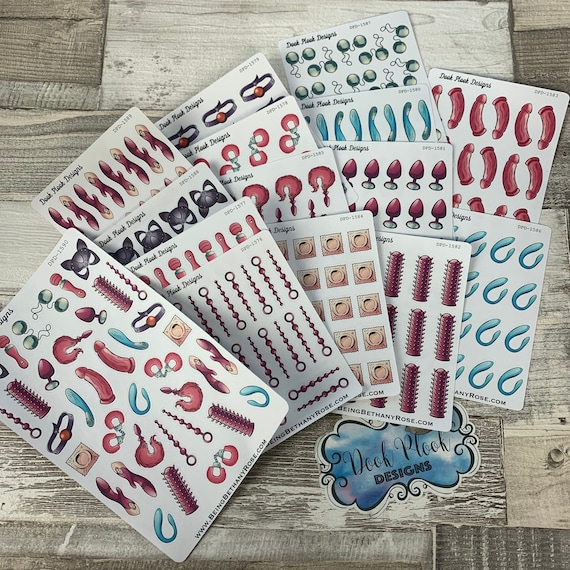 Sex / BDSM / Intimate Stickers for Various Planners | Etsy