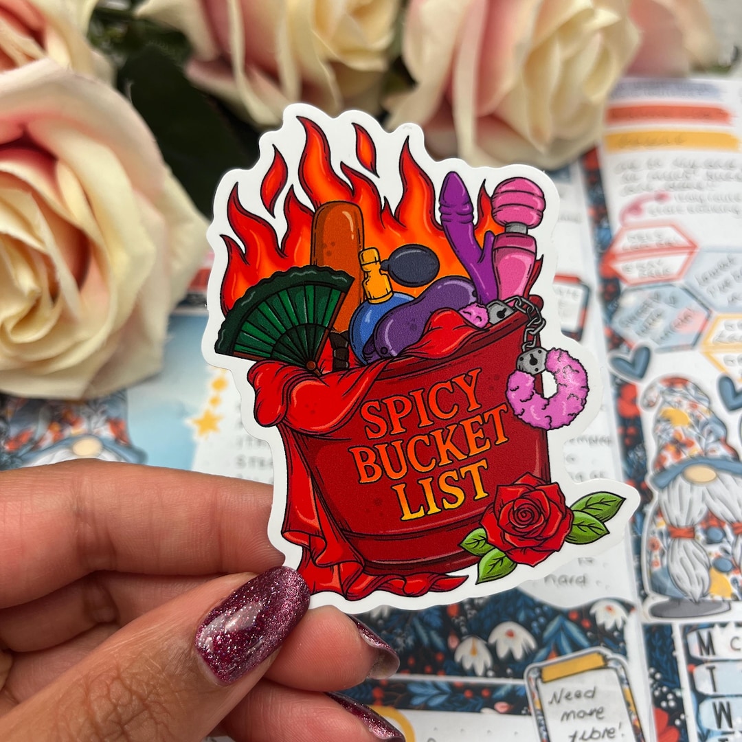 The Spicy Bucket List Sticker - Bucket List - Vinyl Sticker - Journal ...