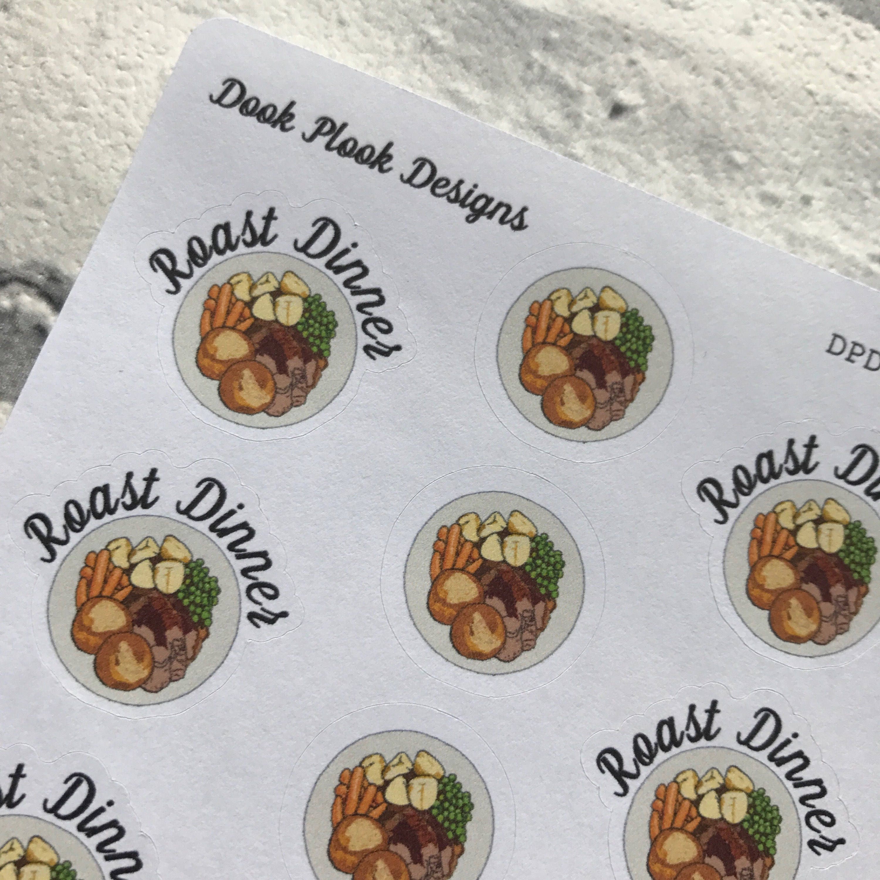 Roast Dinner Stickers for Various Planners Happy Planner - Etsy