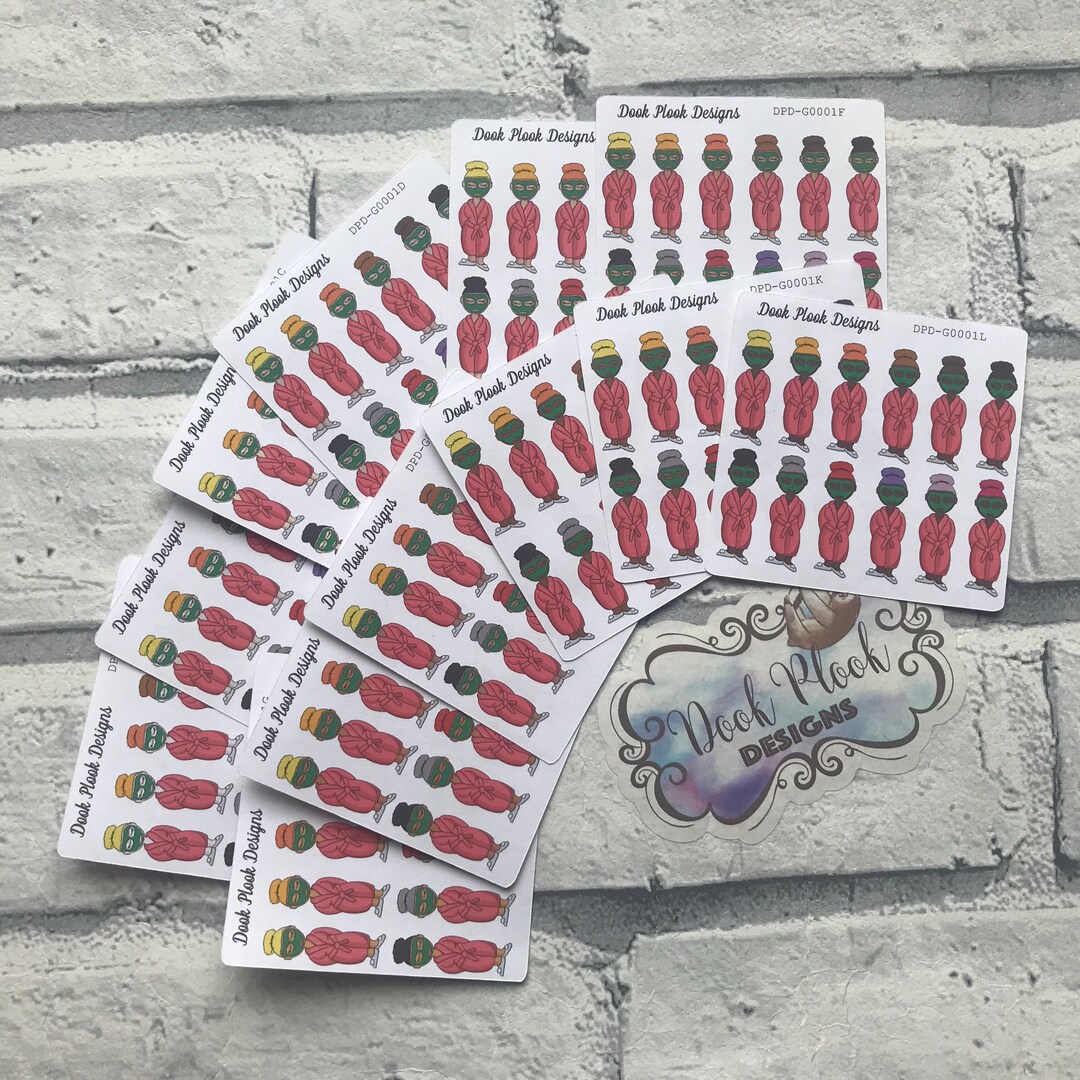 Relax / Pamper / Spa Woman Stickers 12 Skin Tones 12 Hair - Etsy
