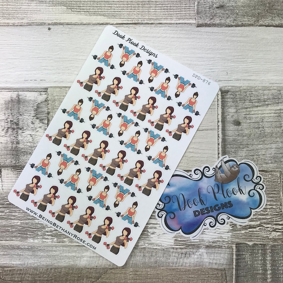 Weight Lifting Stickers for Various Planners Happy Planner | Etsy